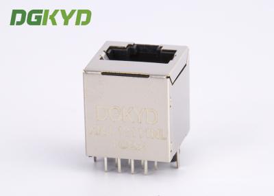 China Shielded Vertical 180 Degree Top Entry RJ45 LAN Jack 8P8C 1500Vrms RoHS for sale