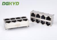 China Vertical Rj45 Jack 2X4 Top Entry E6588-A59124-L Rj45 Connector Without Magnetics for sale