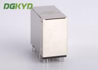 China Cat 3 Stack RJ45 2x1 Dual Port Connector with LED Indicators - 8 Position 8 Contact Side Entry Mount for sale