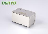 China KRJ-5921S2X3YGZENL Metal Shielded RJ45 Stacked 2x3 Connector with G/Y LED Cat5e for sale