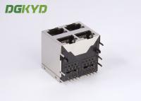 China KRJ-5921S8P8C2X2NL Shielded Ethernet RJ45 Jack Connector - 8 Position Stacked 2x2 Cat5 with UL94V-0 Rating for sale