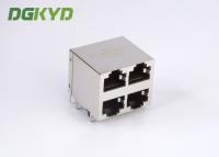 China KRJ-5921S8P8C2X2NL Shielded Ethernet RJ45 Jack Connector - 8 Position Stacked 2x2 Cat5 with UL94V-0 Rating for sale