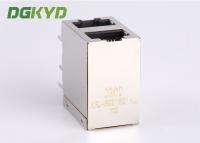 China Shielded RJ45 Connector 8 Pin Modular Jack 2x1 Offset Stack Jack Cat5 KRJ-5921S21NL for sale