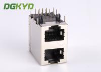 China Shielded RJ45 Connector 8 Pin Modular Jack 2x1 Offset Stack Jack Cat5 KRJ-5921S21NL for sale