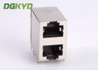 China Shielded RJ45 Connector 8 Pin Modular Jack 2x1 Offset Stack Jack Cat5 KRJ-5921S21NL for sale