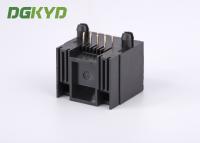 China DGKYD-56WDNL Right Angle RJ45 Single Port Connector 10/100/1000 BASE-T with 15.3mm Length and -40℃ to +85℃ Operating Temperature for sale
