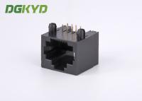 China DGKYD-56WDNL Right Angle RJ45 Single Port Connector 10/100/1000 BASE-T with 15.3mm Length and -40℃ to +85℃ Operating Temperature for sale