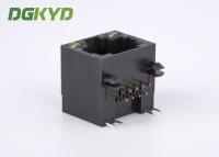 China DGKYD-56YGZNL Unshielded Ethernet Connector RJ45 Single Port with LED 15.3mm Length -40℃ to +85℃ Operating Temperature for sale