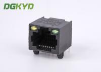 China DGKYD-56YGZNL Unshielded Ethernet Connector RJ45 Single Port with LED 15.3mm Length -40℃ to +85℃ Operating Temperature for sale