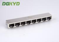 China KRJ-56B8P8C1X8NL 8 Position RJ45 Modular Connector 1x8 Port Shielded for sale