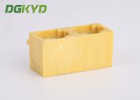 China DGKYD KRJ-56S1X2WDWKNL Side Entry 2 Port RJ45 Unshielded Network Jack 10/100/1000 BASE-TX for sale
