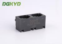 China KRJ-56S1X2YGWKNL Tab Up 2 Port Gigabit RJ45 Ethernet Jack Shielded for UTP CAT5e CAT6 for sale
