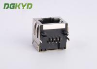 China Shielded RJ45 Single Port Connector 10/100/1000 Base-TX Through Hole 8P8C for sale