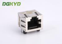 China Shielded RJ45 Single Port Connector 10/100/1000 Base-TX Through Hole 8P8C for sale