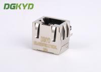 China Shielded RJ45 Single Port Connector 10/100/1000 Base-TX Through Hole 8P8C for sale
