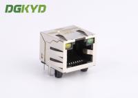 China KRJ-56S8P8C1X1YGENL Metal Shielded RJ45 Jack Connector 8-Position 15.7mm Without Transformer for sale