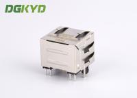 China KRJ-56S8P8C1X1YGENL Metal Shielded RJ45 Jack Connector 8-Position 15.7mm Without Transformer for sale