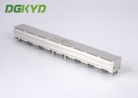 China Shielded 1x8 Ganged RJ45 Ethernet Port Jack Cat3 8P8C DIP Side Entry with Y/G LED for sale