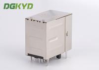 China Gigabit ethernet stack dual port RJ45 connector with transformer for industial ethernet for sale