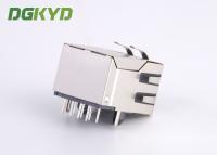 China 100Mb 8P8C RJ45 Female Network Connector with 0.35mm Gold Contacts and -40°C to +85°C Temperature Range for sale