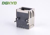 China 100Mb 8P8C RJ45 Female Network Connector with 0.35mm Gold Contacts and -40°C to +85°C Temperature Range for sale