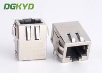 China 100Mb 8P8C RJ45 Female Network Connector with 0.35mm Gold Contacts and -40°C to +85°C Temperature Range for sale
