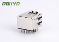 China Side Entry RJ45 Modular Jack with Internal Magnetics and LED Indicators - 0.35mm Gold Contacts, -40°C to +85°C Temperature Range for sale