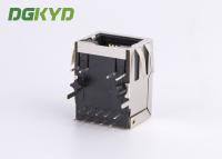 China Shielded Cat6 RJ45 Connector with EMI Fingers - 8 Contacts, -40°C to +85°C Temperature Range, RoHS Compliant for sale