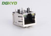 China 100 BASE CAT5 POE+ RJ45 Connector with Magnetics - 8 Contacts, -40°C to +85°C Temperature Range, PCB Mount for sale