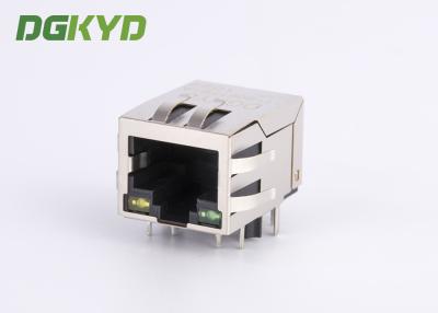 China 100 BASE CAT5 POE+ RJ45 Connector with Magnetics - 8 Contacts, -40°C to +85°C Temperature Range, PCB Mount for sale