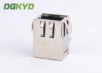 China 100 BASE CAT5 POE+ RJ45 Connector with Magnetics - 8 Contacts, -40°C to +85°C Temperature Range, PCB Mount for sale