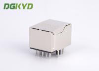China Integrated 100M RJ45 Magnetics Jack Tab Down Network POE Connector with 8 Contacts and -40°C to +85°C Temperature Range for sale