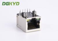 China Integrated 100M RJ45 Magnetics Jack Tab Down Network POE Connector with 8 Contacts and -40°C to +85°C Temperature Range for sale
