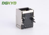 China Integrated 100M RJ45 Magnetics Jack Tab Down Network POE Connector with 8 Contacts and -40°C to +85°C Temperature Range for sale