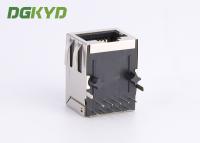 China 1000BASE Ethernet Cat6 RJ45 Modular Jack with 8 Contacts and PBT Black Housing for Network Applications for sale
