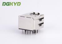 China 1000BASE Ethernet Cat6 RJ45 Modular Jack with 8 Contacts and PBT Black Housing for Network Applications for sale