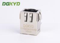 China 1000BASE Ethernet Cat6 RJ45 Modular Jack with 8 Contacts and PBT Black Housing for Network Applications for sale