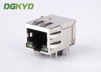 China RJ45 Ethernet Connector with Transformer 100Mb G/G LED Side Entry for Network Switch for sale