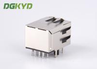 China RJ45 Ethernet Connector with Transformer 100Mb G/G LED Side Entry for Network Switch for sale