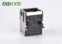 China RJ45 Ethernet Connector with Transformer 100Mb G/G LED Side Entry for Network Switch for sale