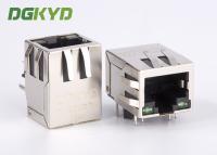 China RJ45 Ethernet Connector with Transformer 100Mb G/G LED Side Entry for Network Switch for sale