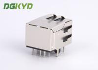 China Surface Mount Shielded RJ45 Single Port Jack with Ethernet Filter and G/Y LED - 8 Contacts, -40°C to +85°C Operating Range for sale