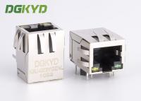 China KRJ-003YGZNL Shielded Cat5 RJ45 Ethernet Connector with Transformer and Y/G LED - 8 Position 10/100 BASE-T for sale
