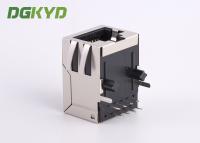 China 1x1 Port Cat5 Transformer RJ45 Modular Jack with 1500Vrms Isolation and 8 Contacts for Industrial Networks for sale