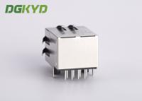 China 1x1 Port Cat5 Transformer RJ45 Modular Jack with 1500Vrms Isolation and 8 Contacts for Industrial Networks for sale