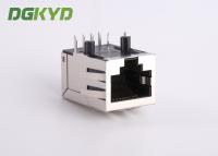 China 1x1 Port Cat5 Transformer RJ45 Modular Jack with 1500Vrms Isolation and 8 Contacts for Industrial Networks for sale