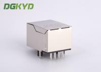 China Single Port RJ45 Ethernet Connector with 8 Contacts and Metal Shield -40°C to +85°C Operating Temperature for sale