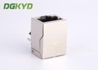 China Single Port RJ45 Ethernet Connector with 8 Contacts and Metal Shield -40°C to +85°C Operating Temperature for sale