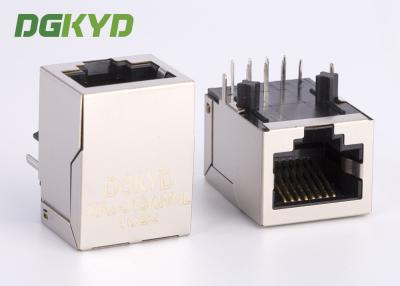 China Single Port RJ45 Ethernet Connector with 8 Contacts and Metal Shield -40°C to +85°C Operating Temperature for sale