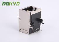 China Single Port RJ45 Ethernet Connector with 8 Contacts and Metal Shield -40°C to +85°C Operating Temperature for sale